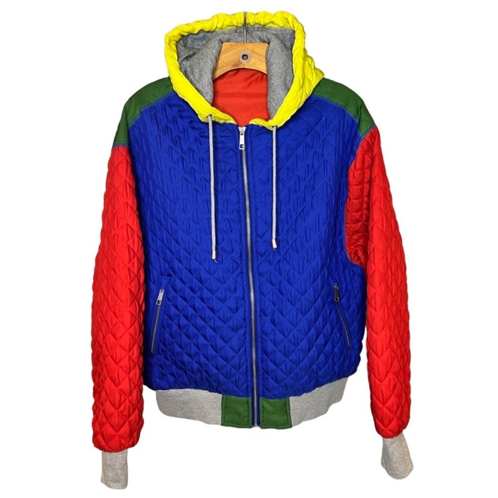 Dope Colorblocked Zip-Up Quilted Jacket - Men's M - Gem